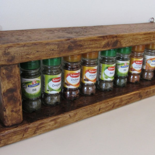 Rustic Spice Rack - Etsy