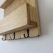 Reclaimed Wood Kitchen Organizer 3 Hook Key Holder With Shelf , Letter ...