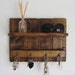 Rustic Reclaimed Wood 4 Hook Key Holder With Shelf 7 Colour Options - Etsy
