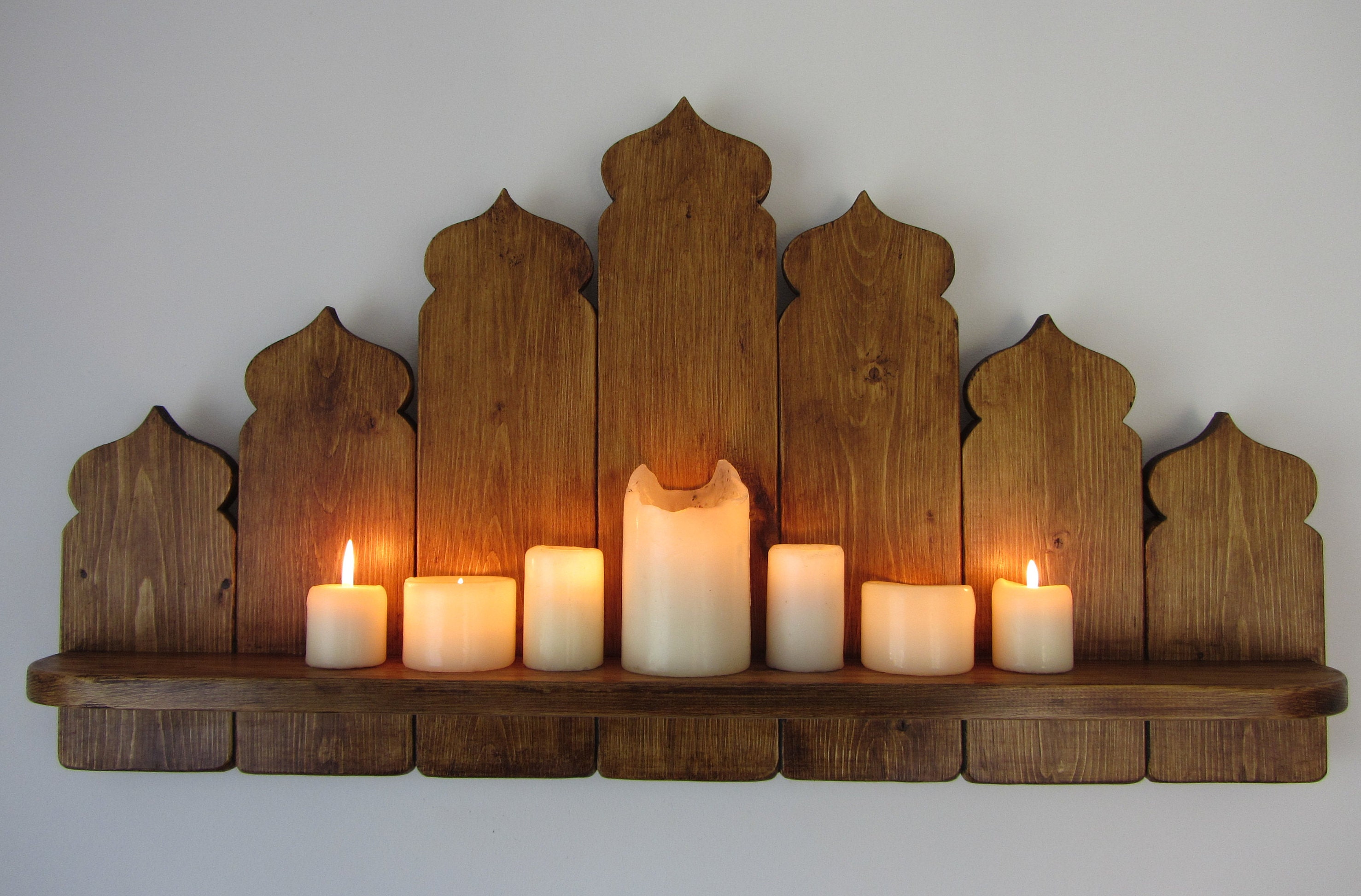 82 Cm Moroccan Dome Reclaimed Pallet Wood Floating Shelf | Etsy