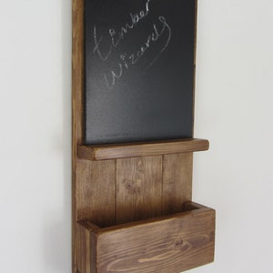 Reclaimed Wood Kitchen Organizer 3 Hook Key Holder Mail Caddy Letter ...