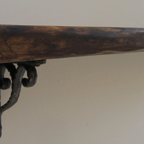 Reclaimed Chunky Plank Wood Rustic Farmhouse Style Shelf With | Etsy