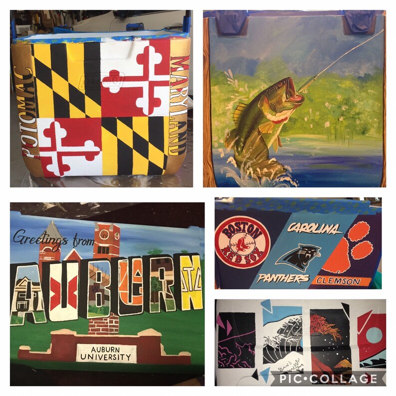 Hand Painted Cooler - Etsy