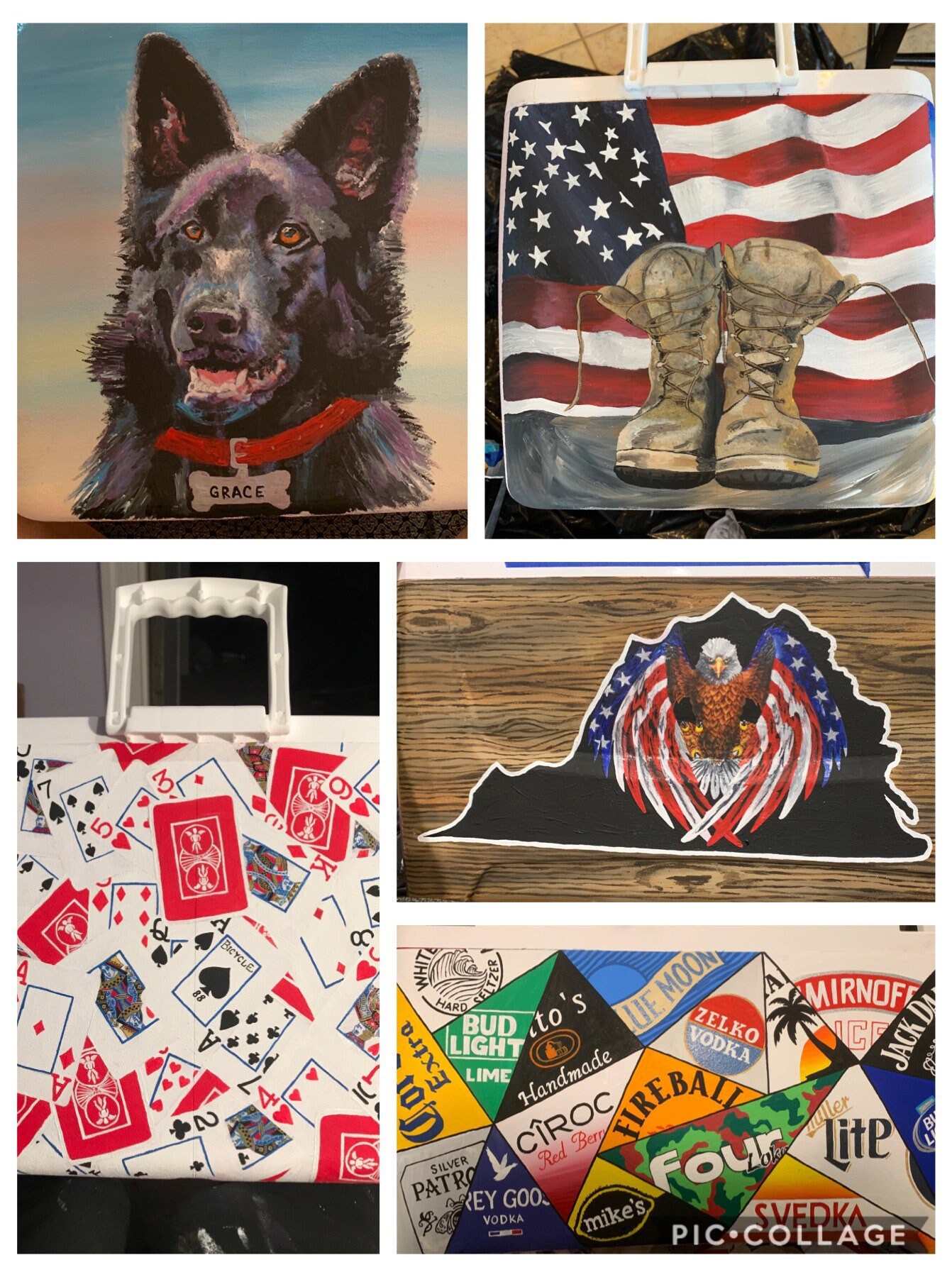 Hand Painted Cooler - Etsy