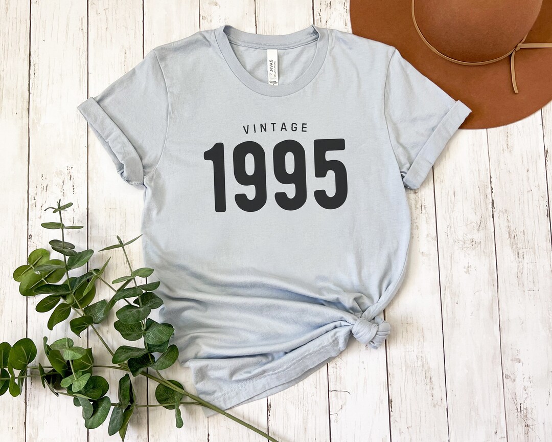 Vintage 1995, Year Shirt, Custom Birthday Shirt, Personalized Year ...