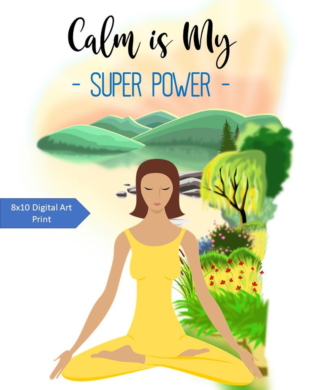 Calm is My Superpower Wall Art Calm Goodnotes Journal iPad - Etsy