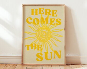 Sun Wall Decor, Soleil Print, Summer Poster, Summer Decor, Beach Decor ...