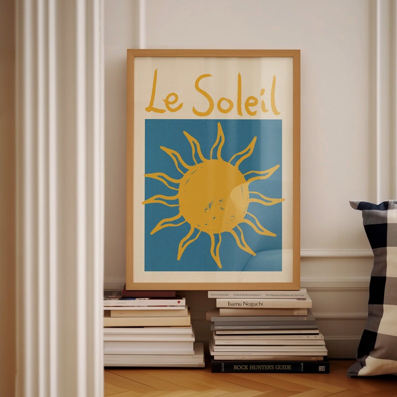 Sun Wall Decor, Soleil Print, Summer Poster, Summer Decor, Beach Decor ...