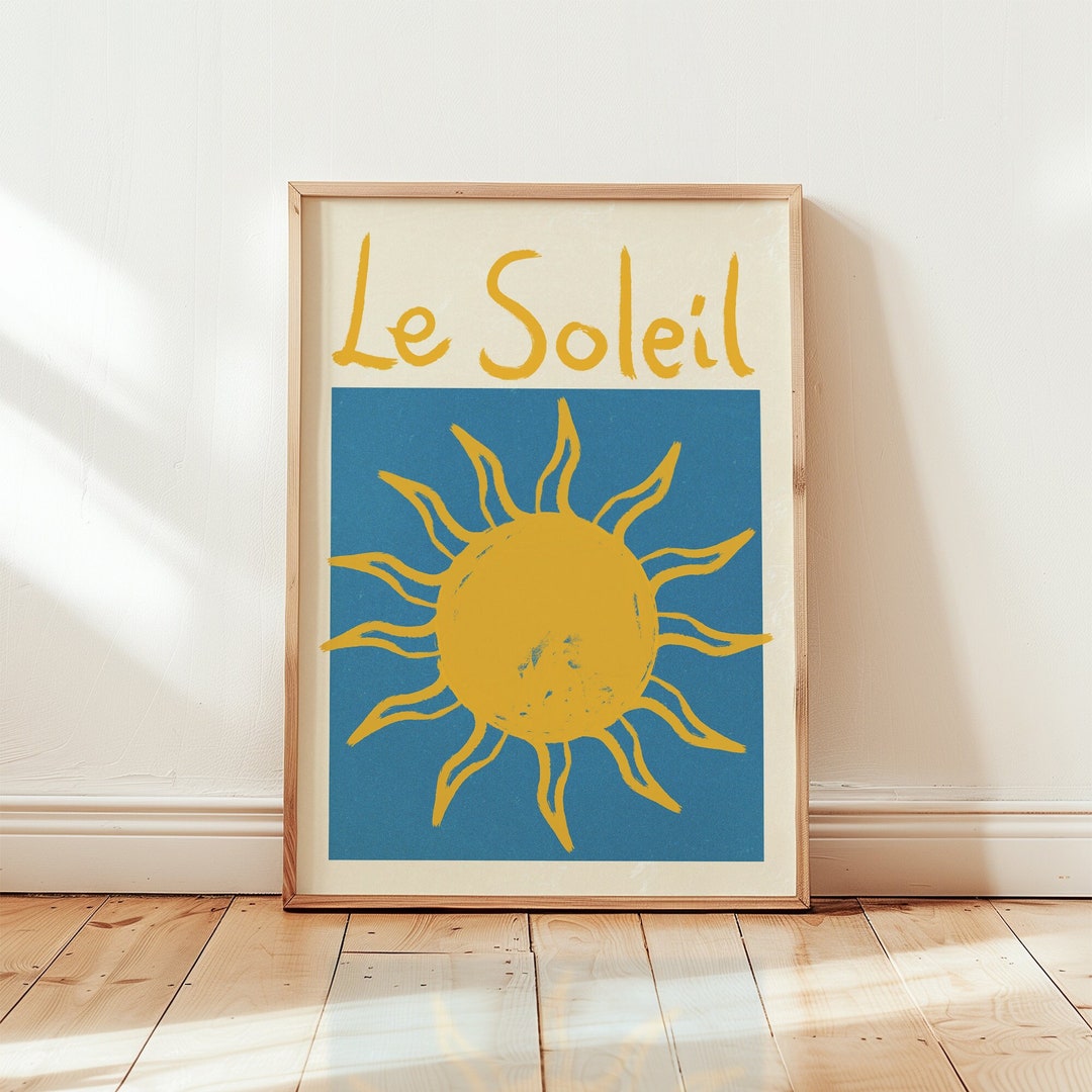 Sun Wall Decor, Soleil Print, Summer Poster, Summer Decor, Beach Decor ...