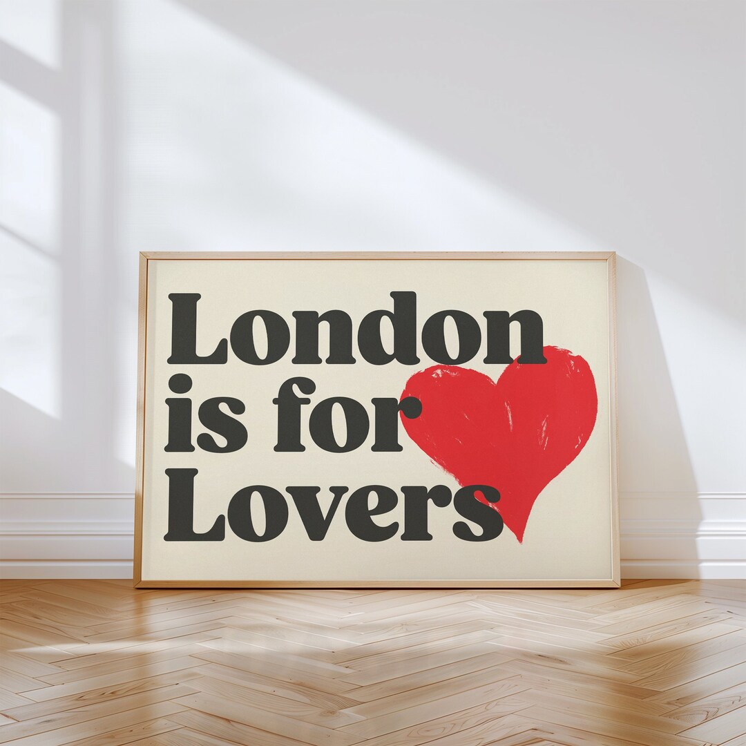London Poster, London is for Lovers Print, London City Wall Art, I Love ...