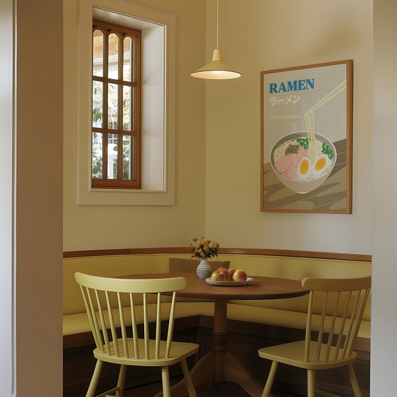 Ramen Wall Art, Ramen Noodles Poster, Hand Drawn Ramen Print, Japanese ...