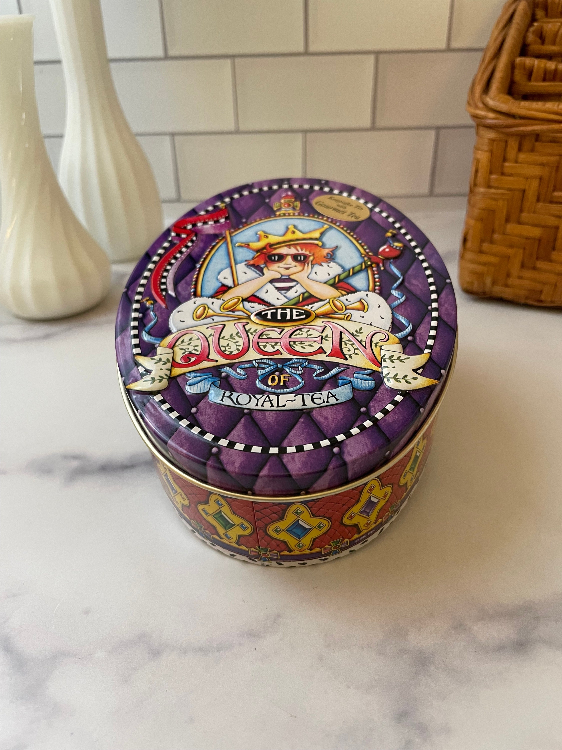 Vintage Mary Engelbreit Tin Queen of Everything Keepsake Tin Empty ...