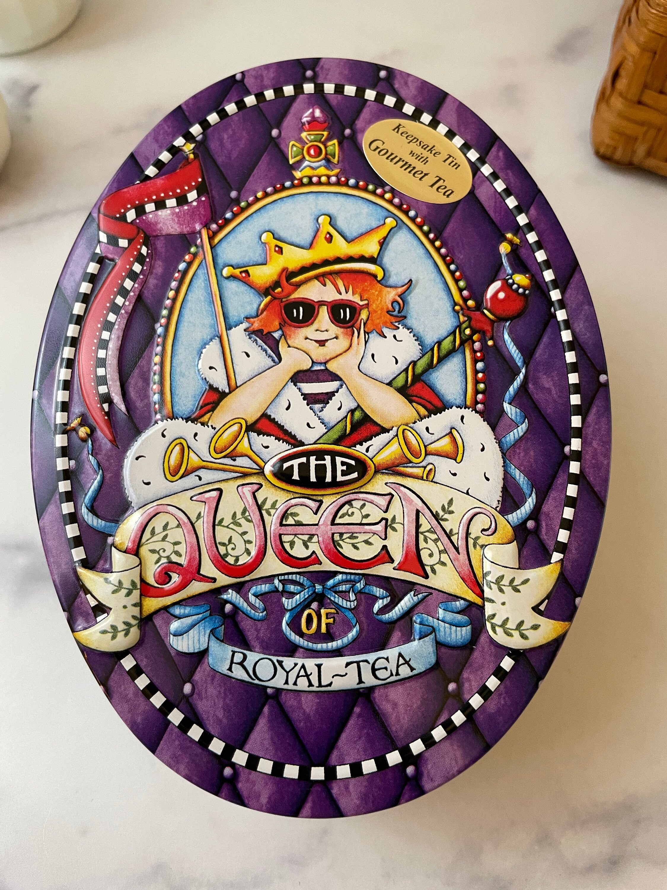 Vintage Mary Engelbreit Tin Queen of Everything Keepsake Tin Empty ...