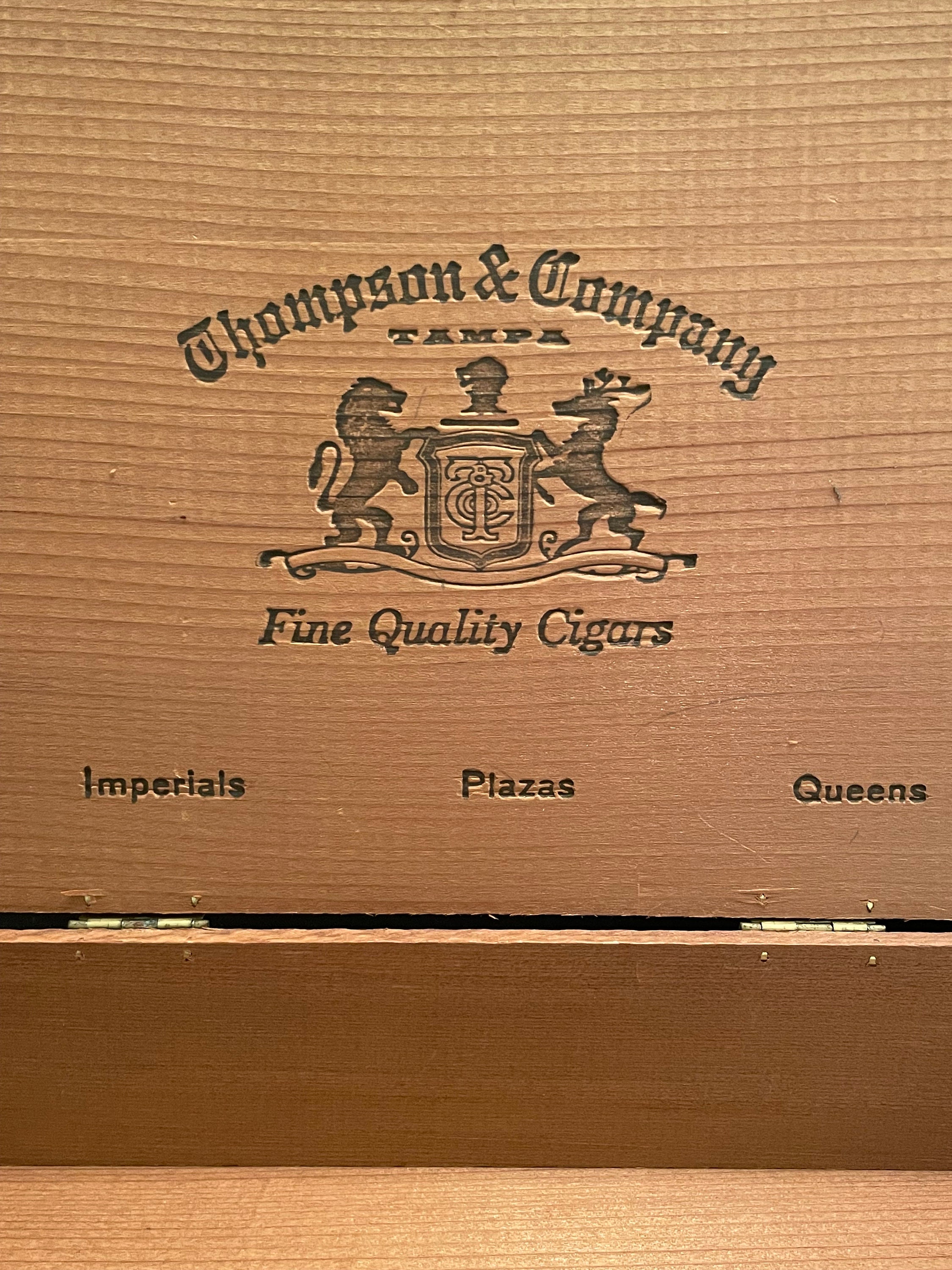 Two Old Wooden Cigar Boxes Empty Royal Jamaica Tobacco Company Thompson ...