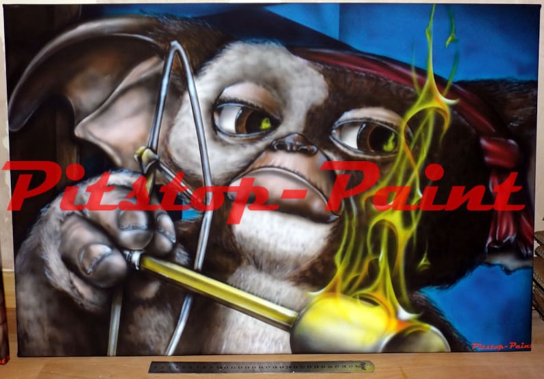 Gizmo, Gremlins - A1 Canvas Print From Airbrushed Artwork - Etsy