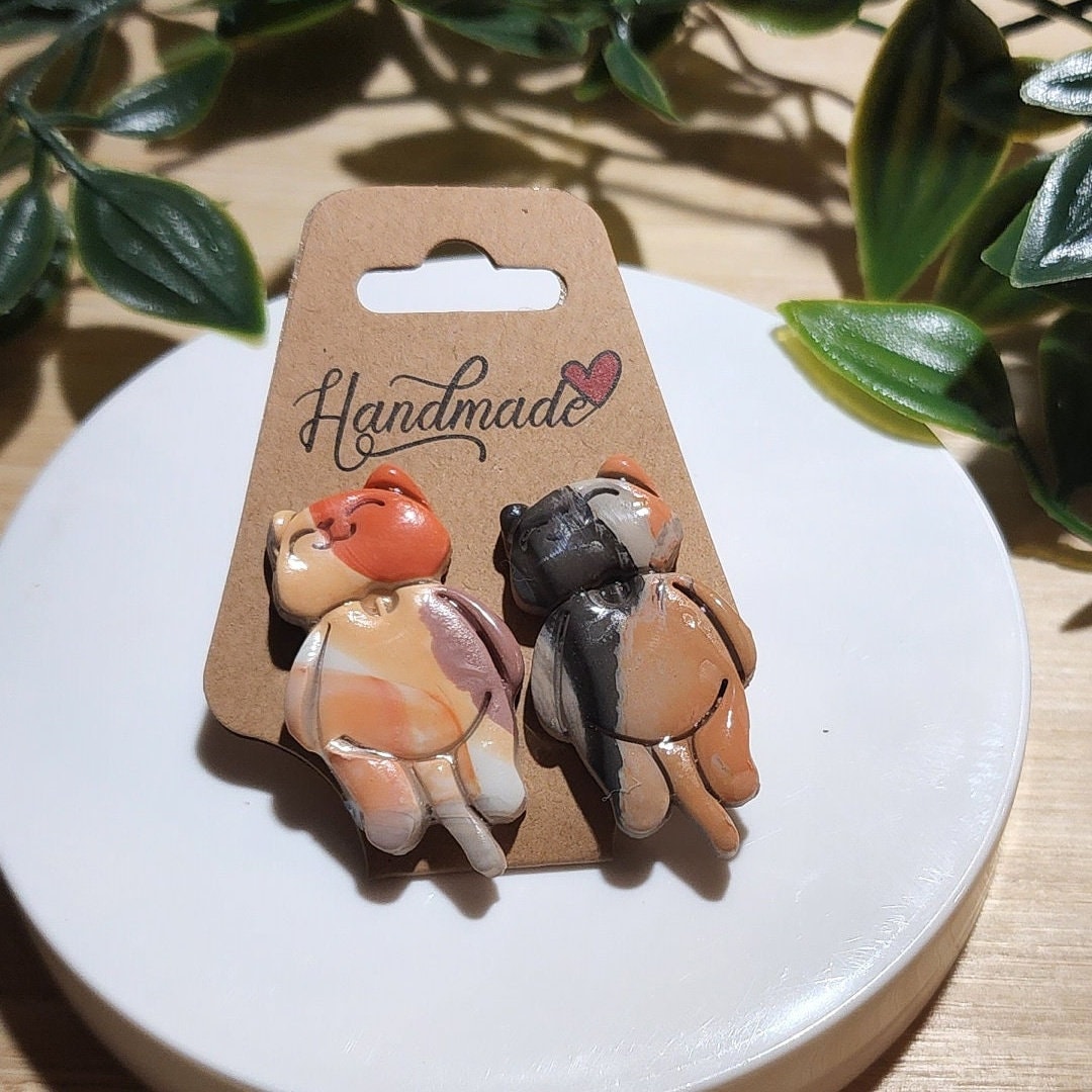 The Cat Collection 2 Handmade Clay Cat Earrings - Etsy