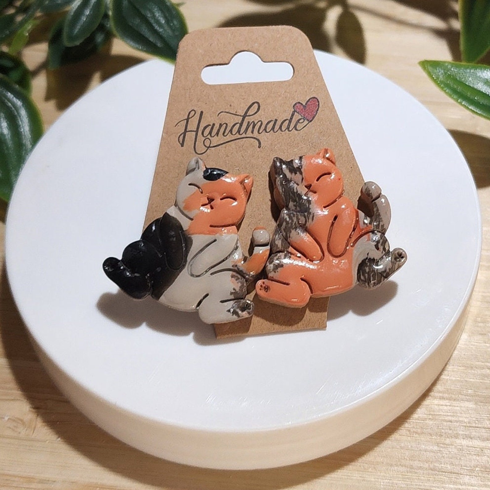 The Cat Collection 2 Handmade Clay Cat Earrings - Etsy