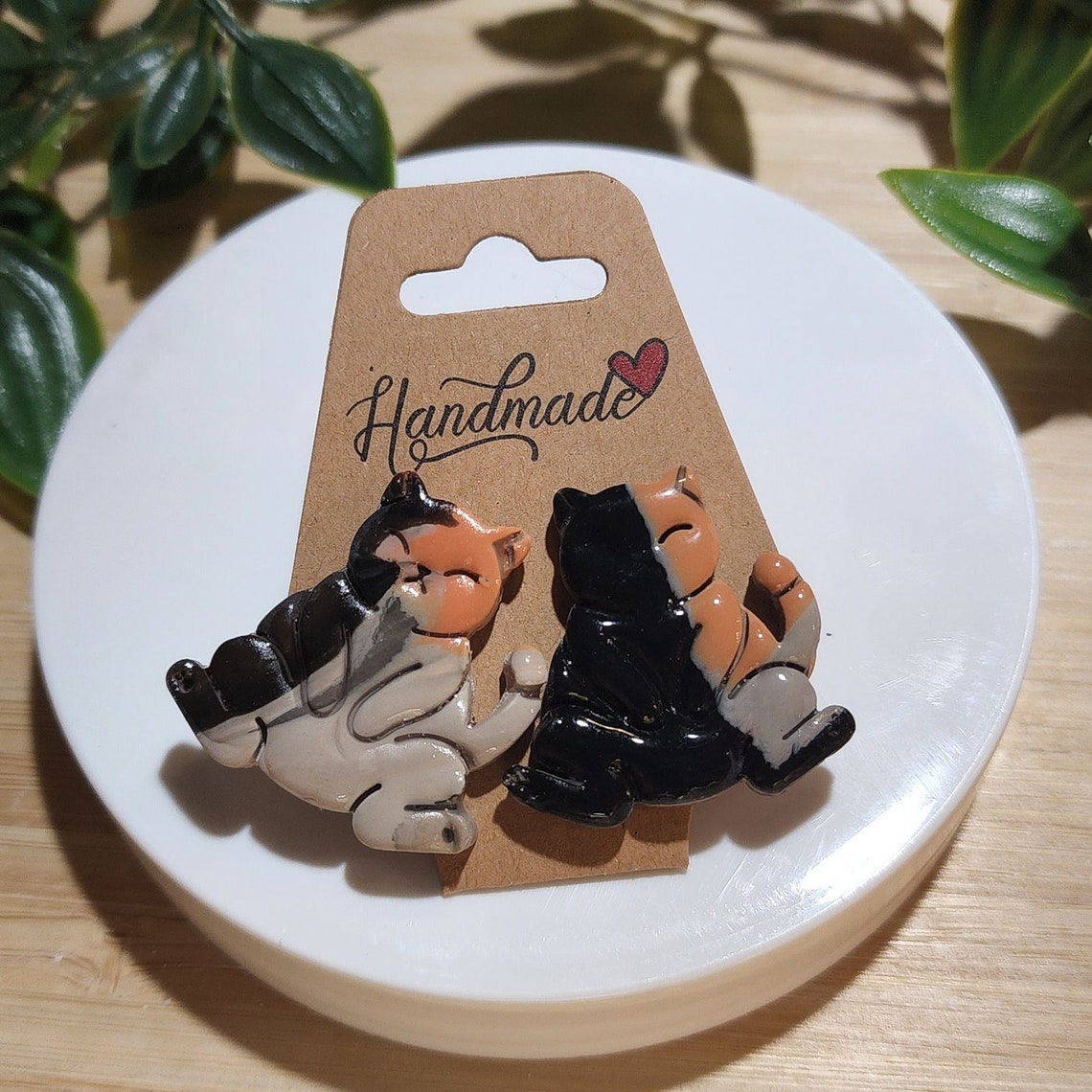 The Cat Collection 2 Handmade Clay Cat Earrings - Etsy