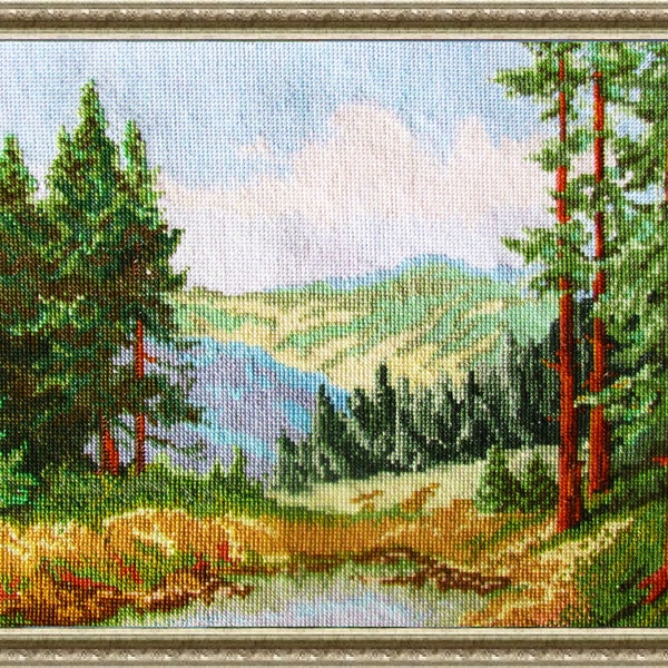 Embroidered Landscape Pattern - Etsy