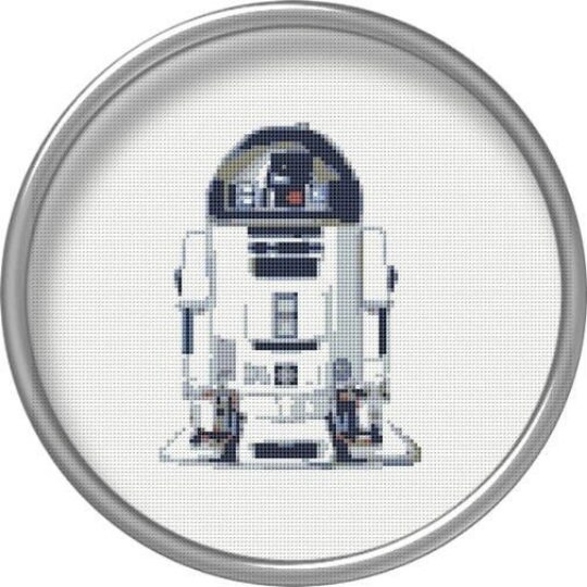 Minecraft Pixel Art Grid Star Wars R2d2