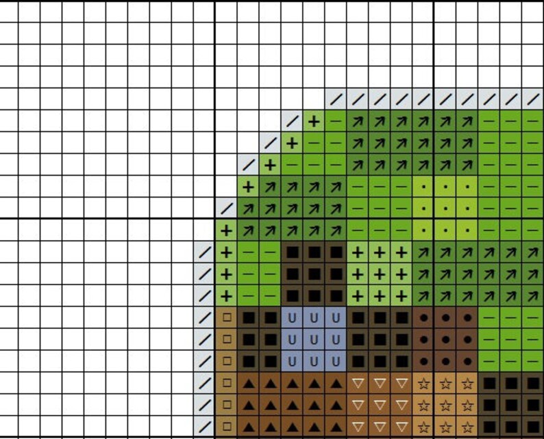 Cross stitch pattern Inspired Minecraft computer games Land | Etsy