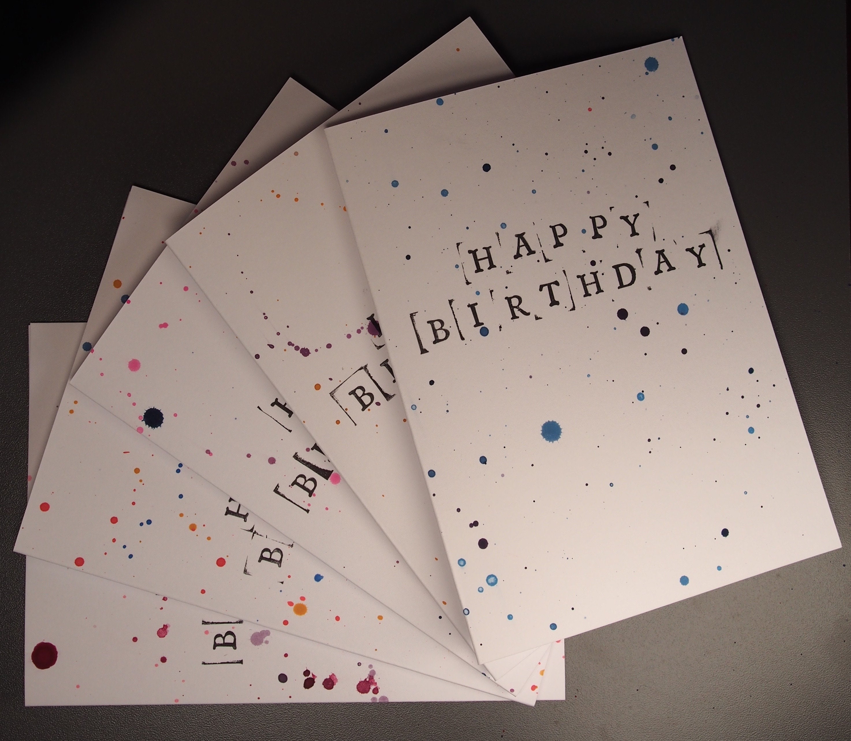 Happy Birthday Card Pack of 5 // Happy Birthday Card Set // 5 X Happy ...