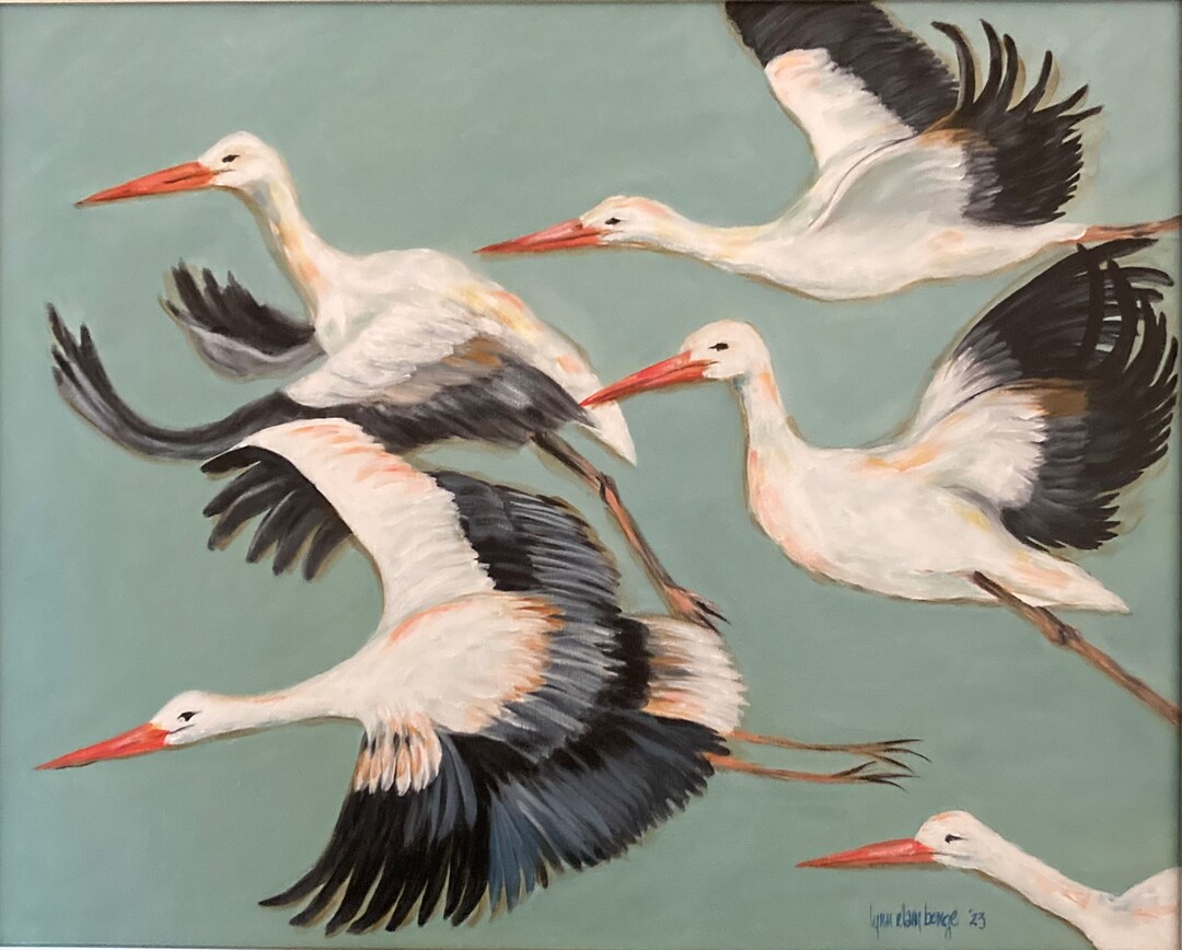 Cranes in Flight - Etsy