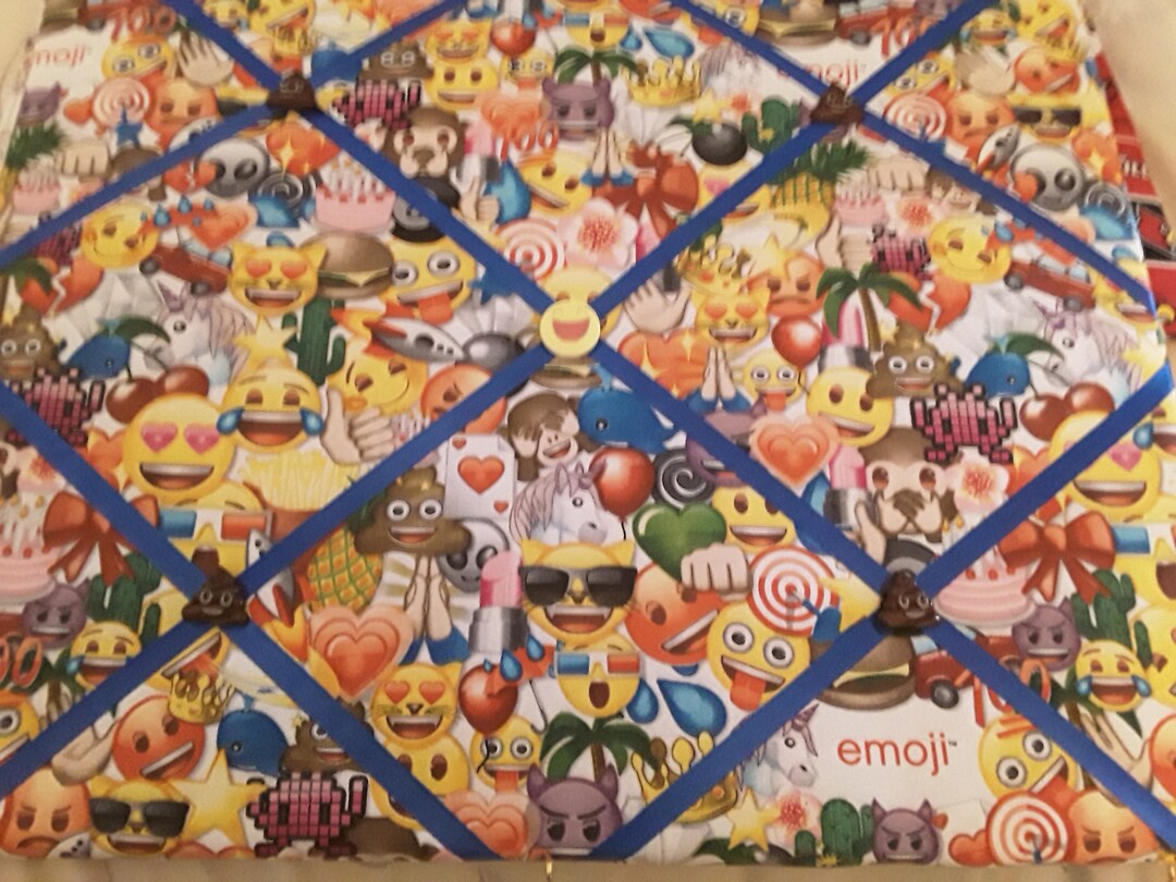 Very Cute Emoji Themed Memory Board With Matching Accent Buttons - Etsy