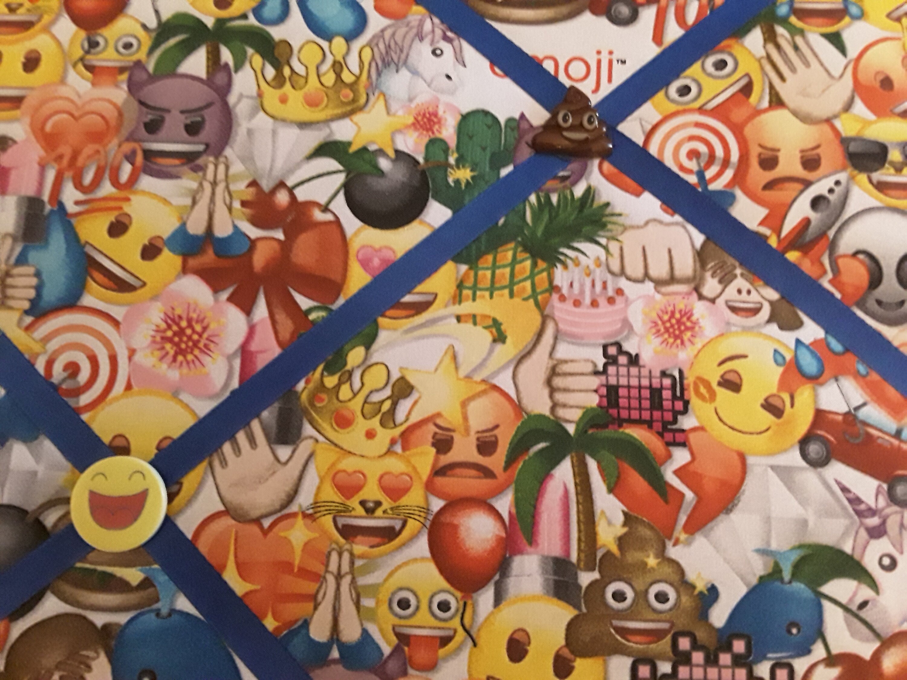 Very Cute Emoji Themed Memory Board With Matching Accent Buttons - Etsy