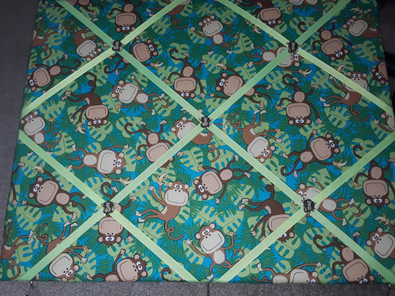 Cute Monkey's Themed Memory Board With Matching Accent Buttons - Etsy