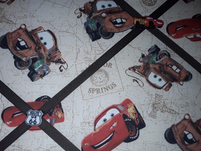 Disney's 'cars' Themed Memory Board With Matching Accent Buttons - Etsy