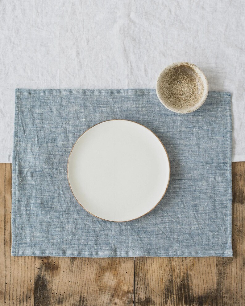 30 COLORS 100% Pure Linen Placemats. Various Colors. Linen Placemat Set ...