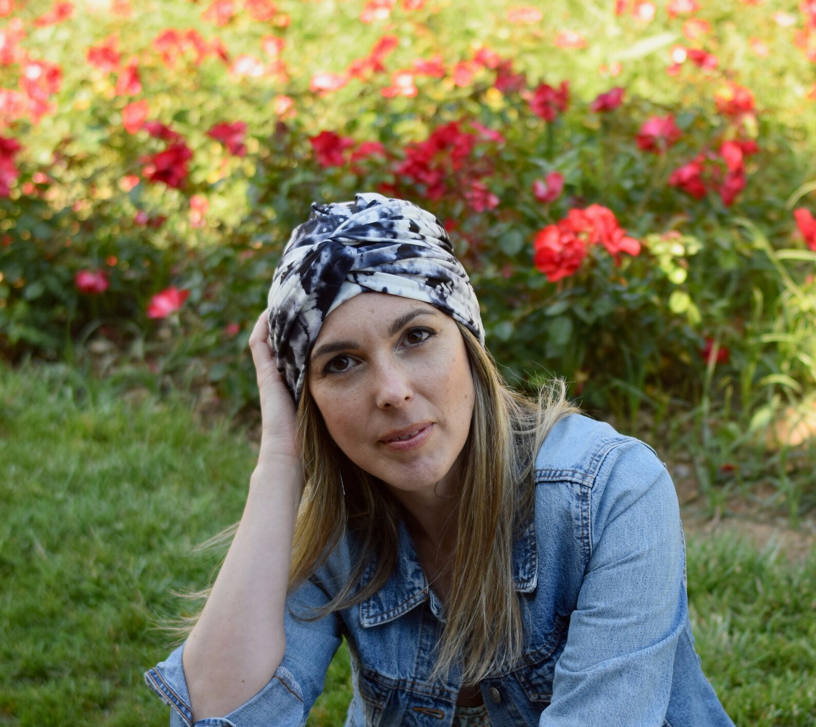 Crescent Moon Full Turbans for Women Purple Head Wrap | Etsy