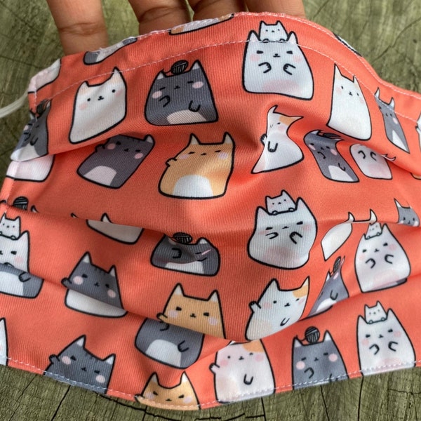 Cat Face Mask - Etsy