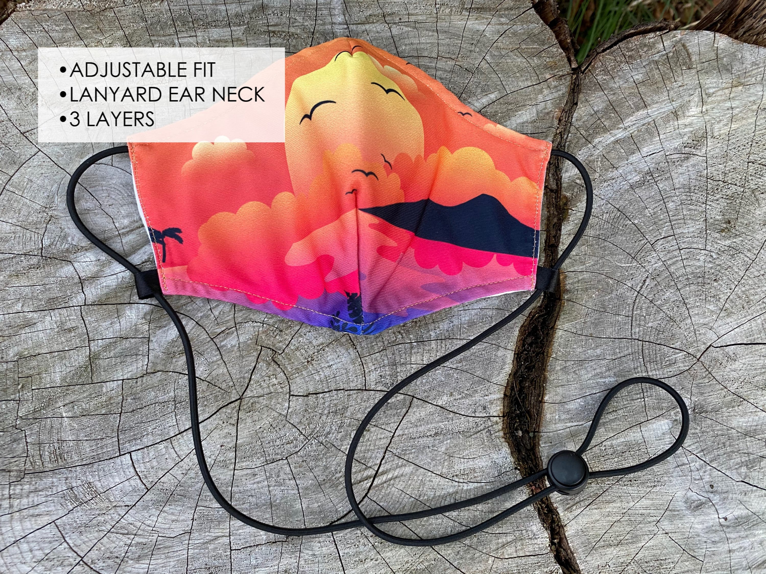 Lanyard Face Mask - Adjustable Lanyard Face Mask - Pocket Lanyard Face ...