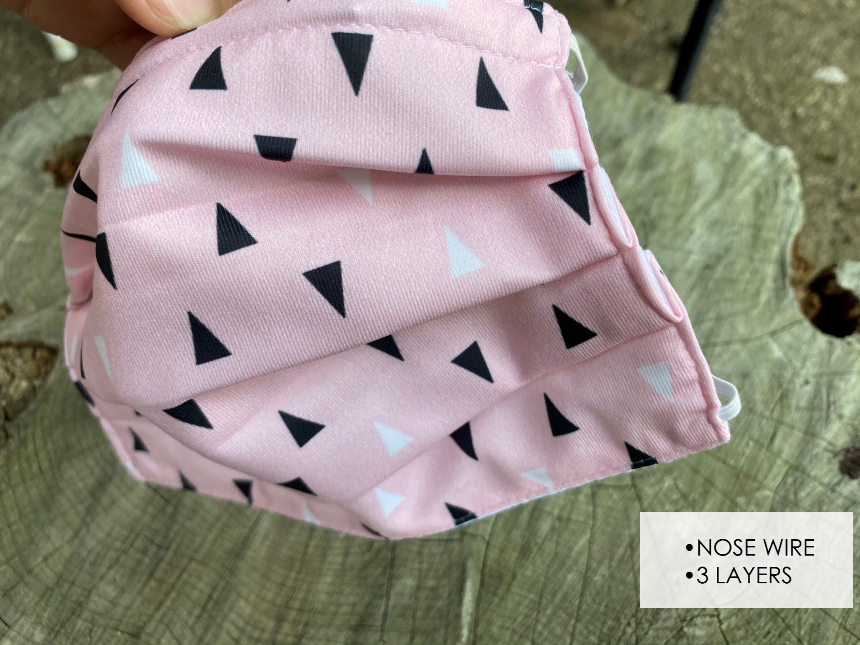 Nose wire face mask 3 layer face mask Graphic face mask | Etsy