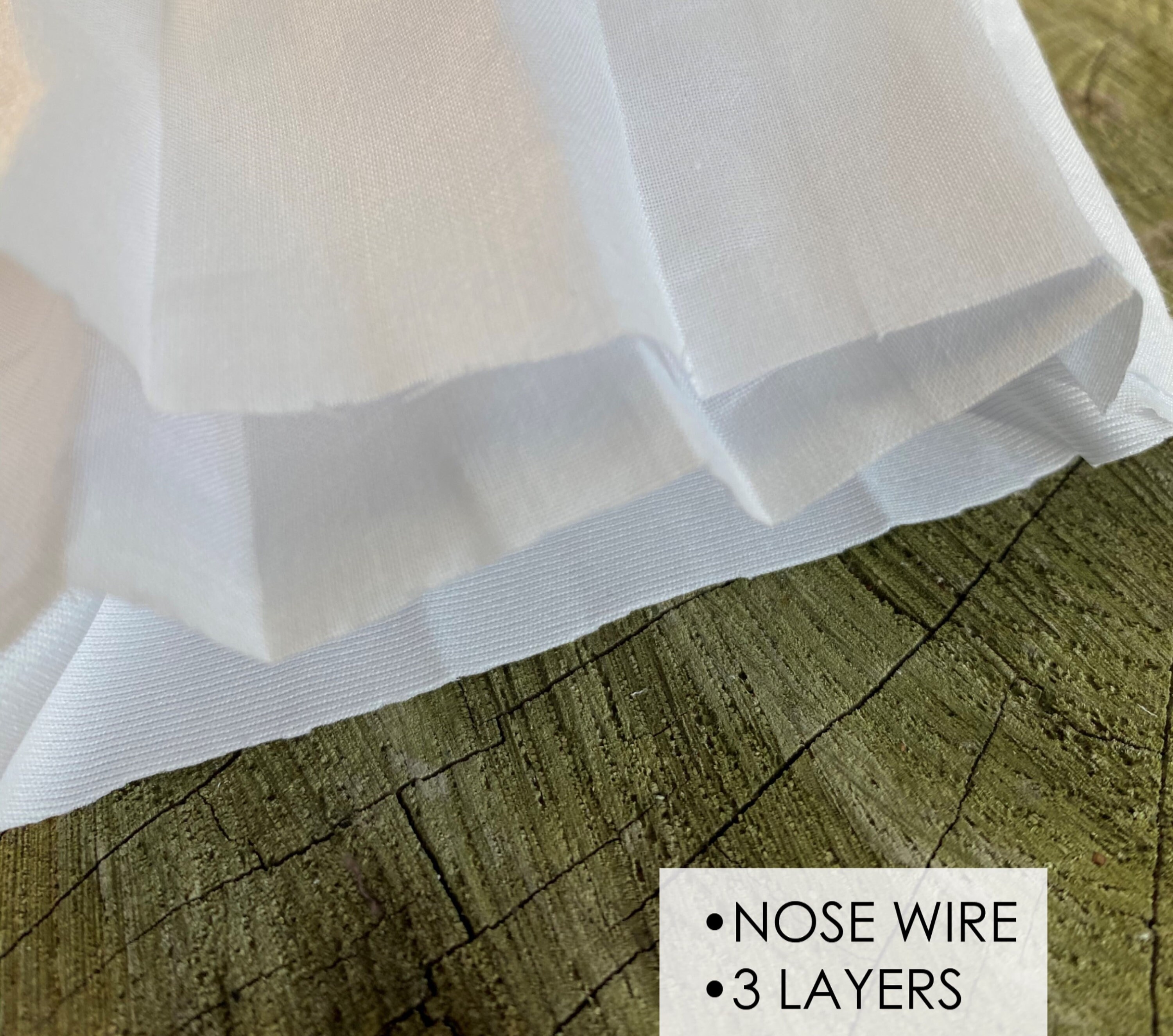 Nose Wire Face Mask - 3 Layer Face Mask - Cotton Polyester Face Mask ...