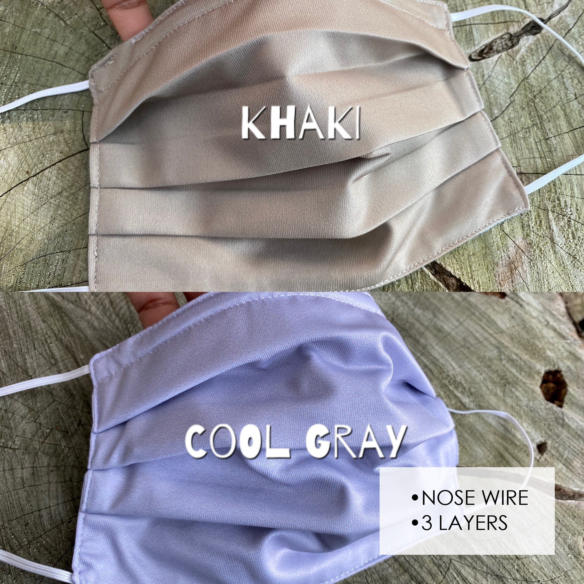 Solid Color Nose Wire Face Mask Folded Face Mask 3 Layer - Etsy