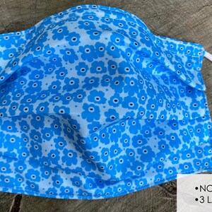 Flower Face Mask- Nose Wire Face Mask - Bouquet Face Mask - 3 Layer ...
