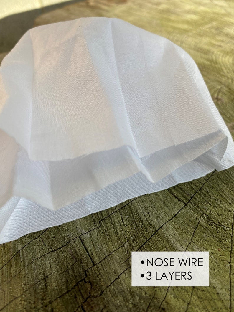 Nose Wire Face Mask 3 Layers Face Mask Cotton Face Mask | Etsy