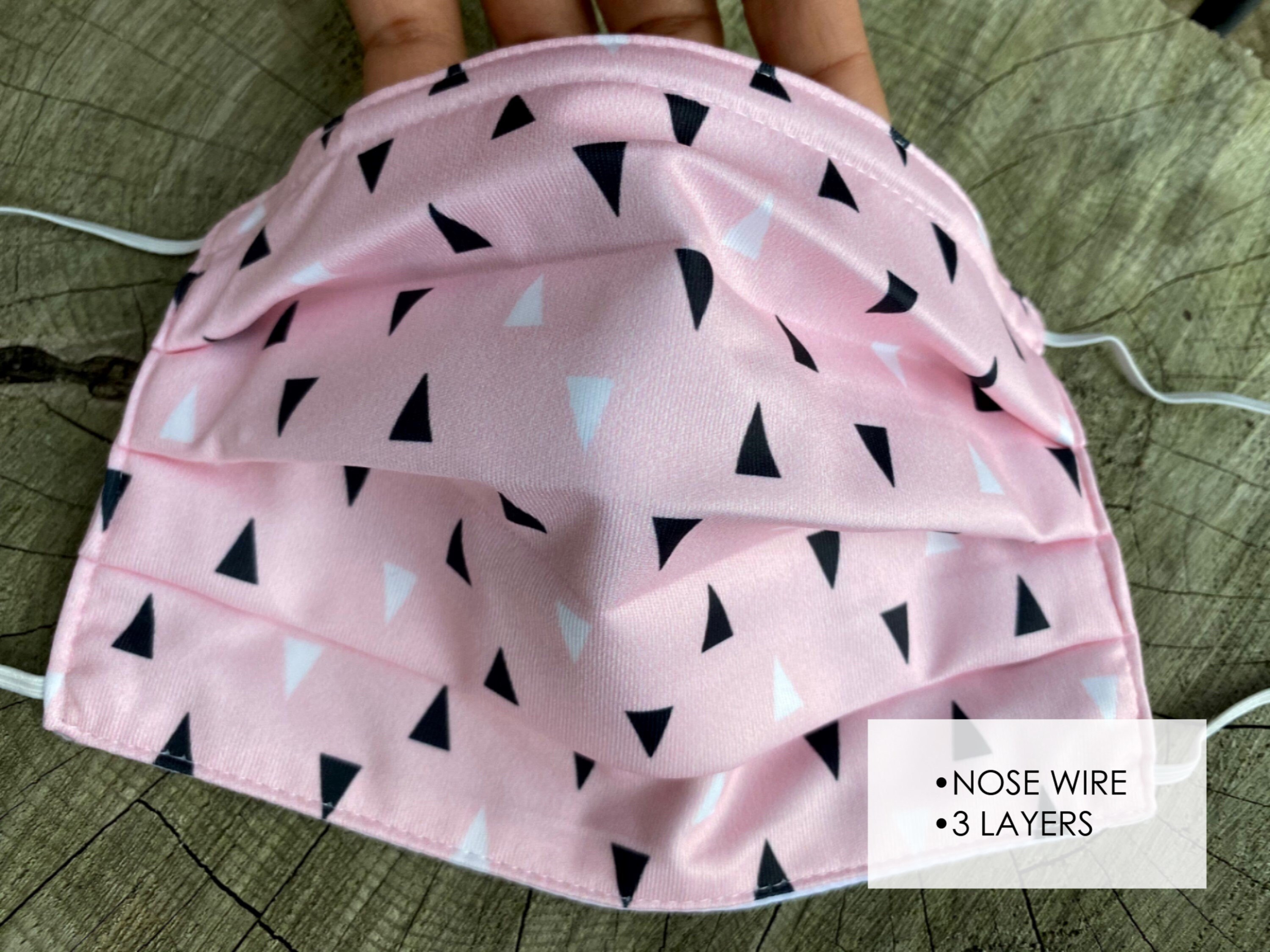 Nose wire face mask 3 layer face mask Graphic face mask | Etsy