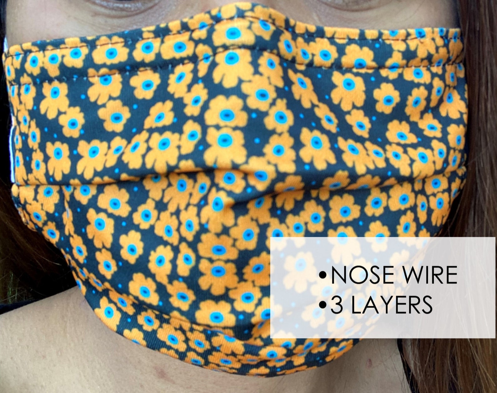 Flower face Mask Nose wire face mask Bouquet face mask 3 | Etsy