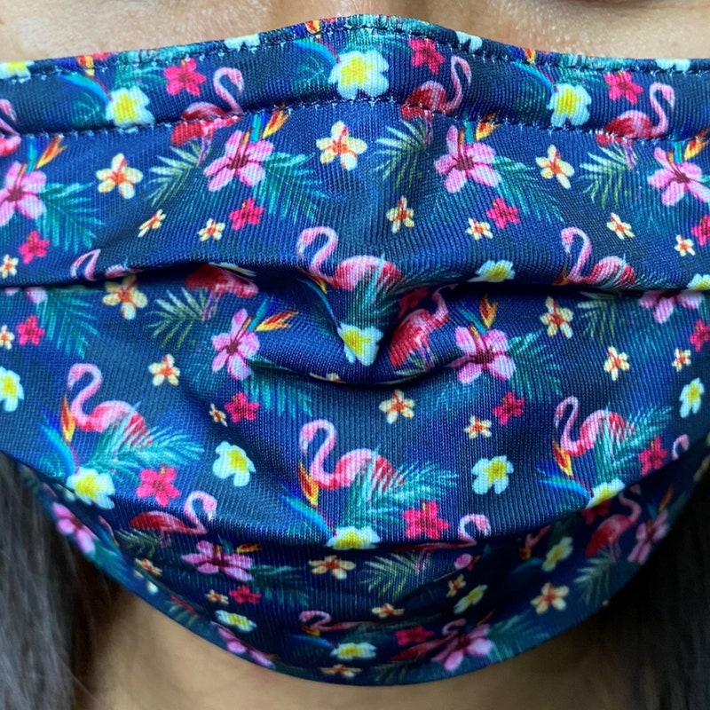 Flamingo Face Mask - Etsy