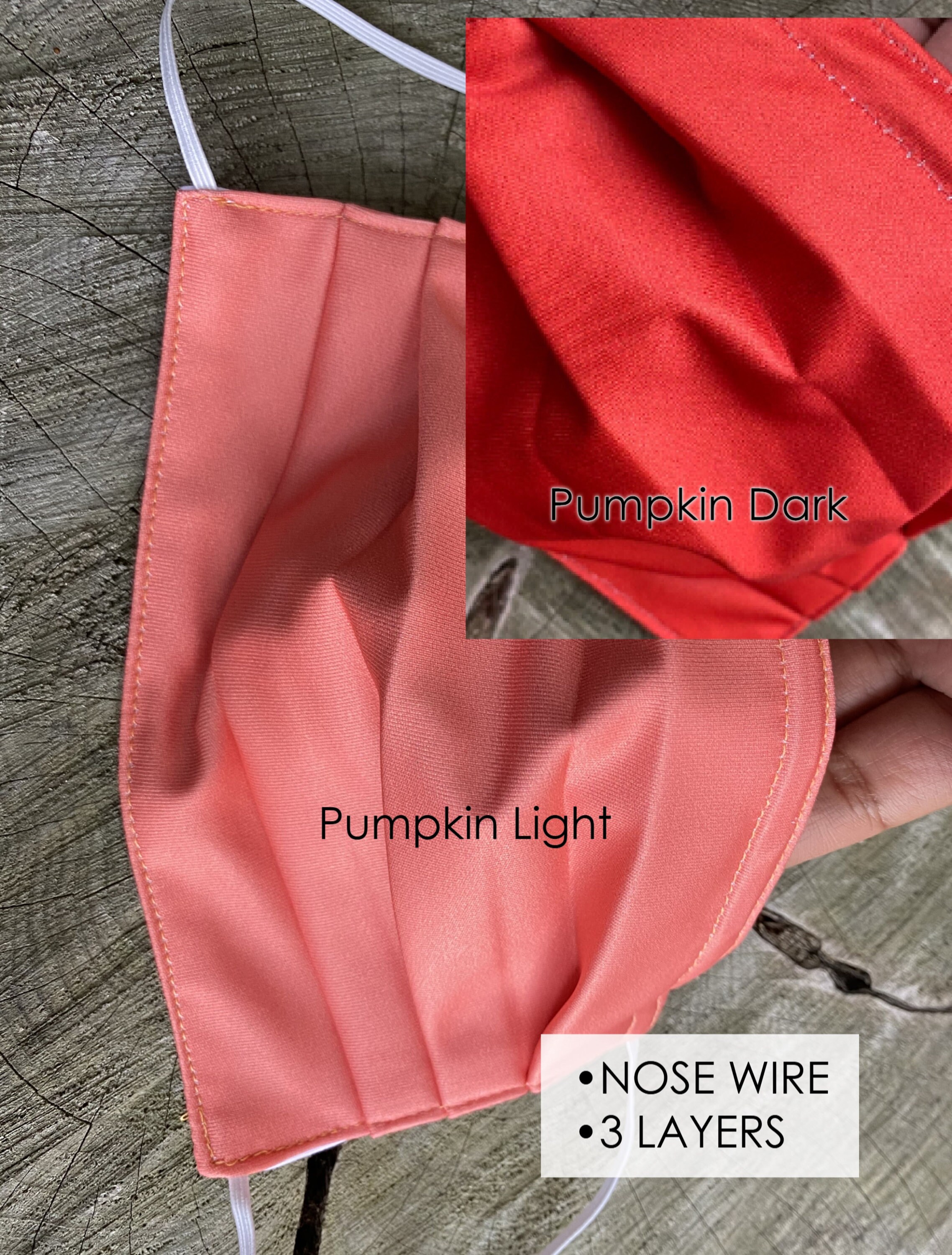 Solid Color Nose Wire Face Mask Folded Face Mask 3 Layer - Etsy