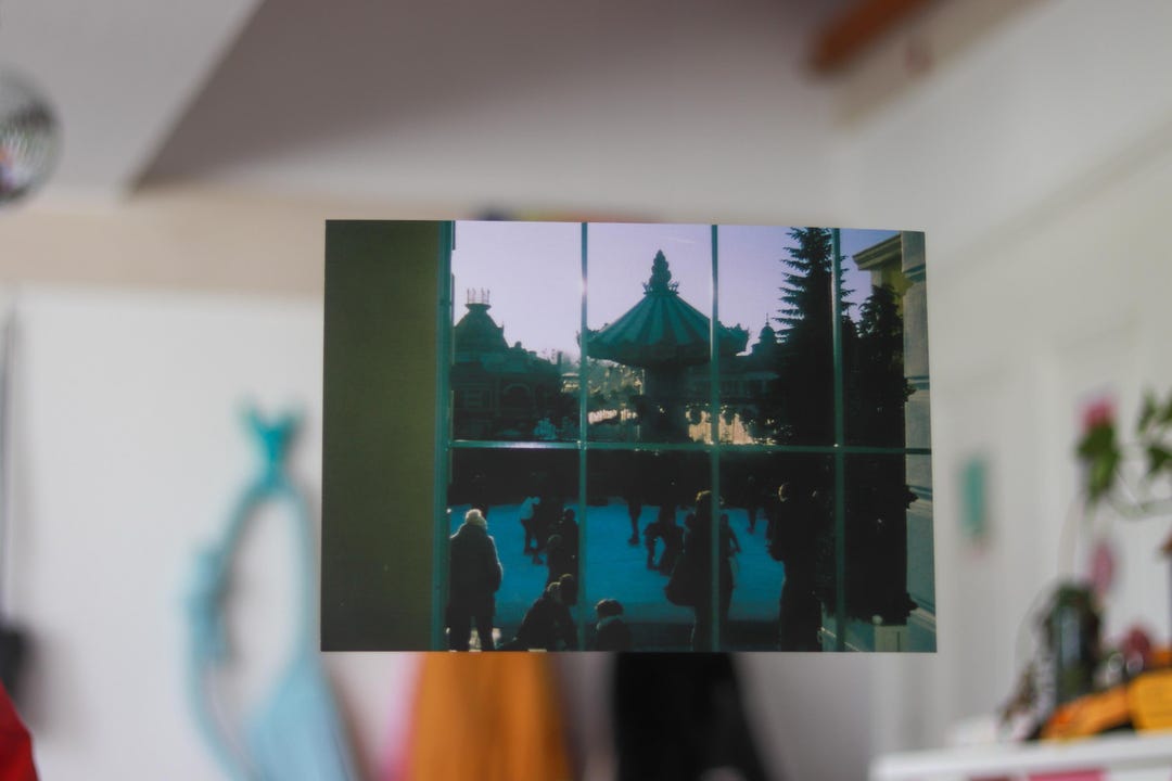 Vintage Amusement Park Photo Print: Nostalgic Swing Carousel Wall Art ...