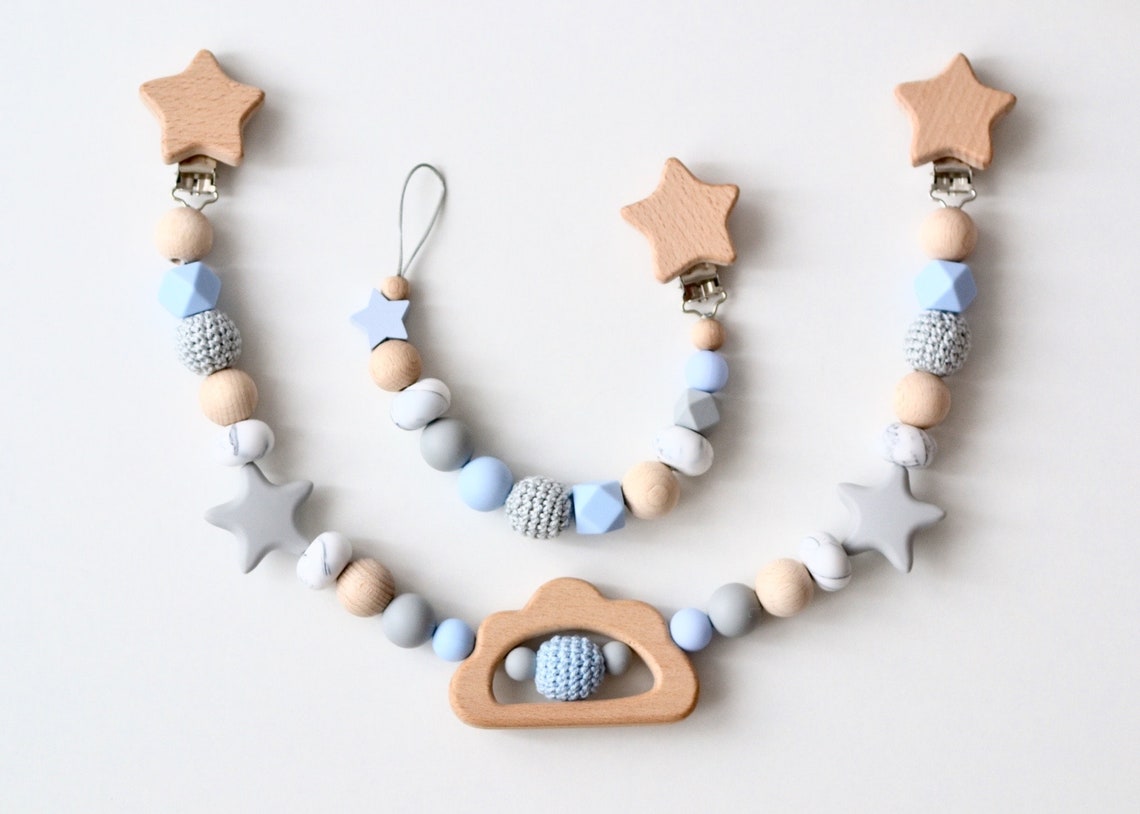 Set for Baby Pacifier Chain Pram Chain Stroller Chain - Etsy