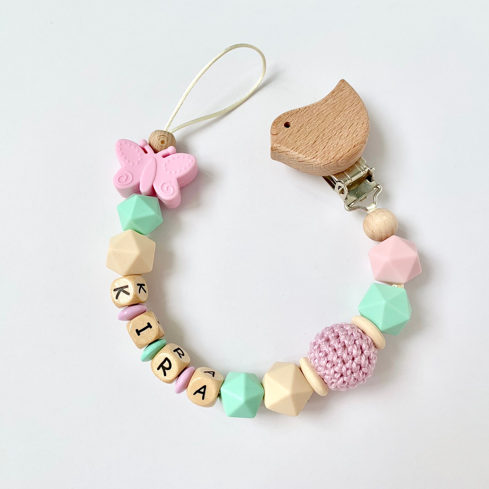 Pacifier Holder With Namepacifier Clip Tutana | Etsy