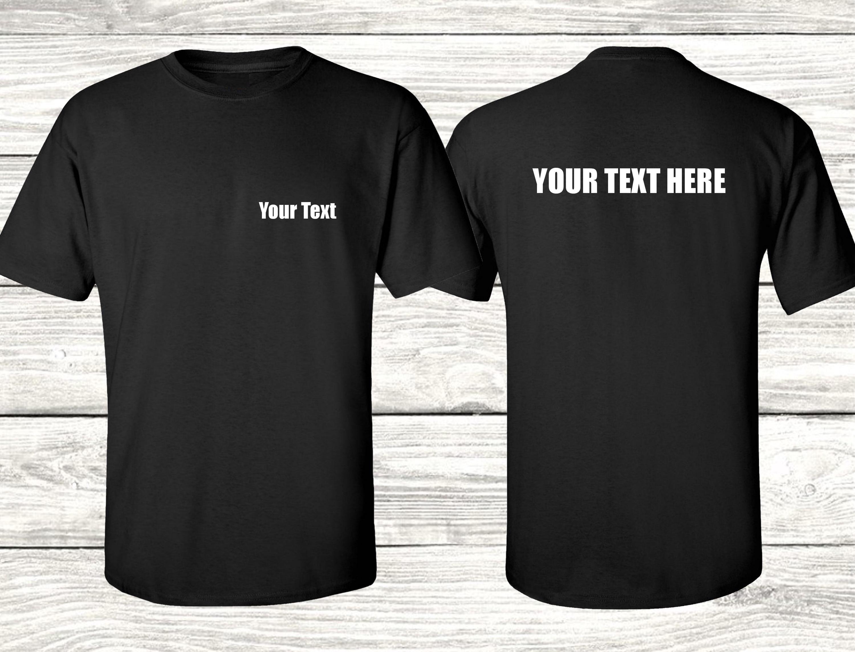 Custom Front & Back Print T-shirt: Personalized Unisex Tee - Etsy
