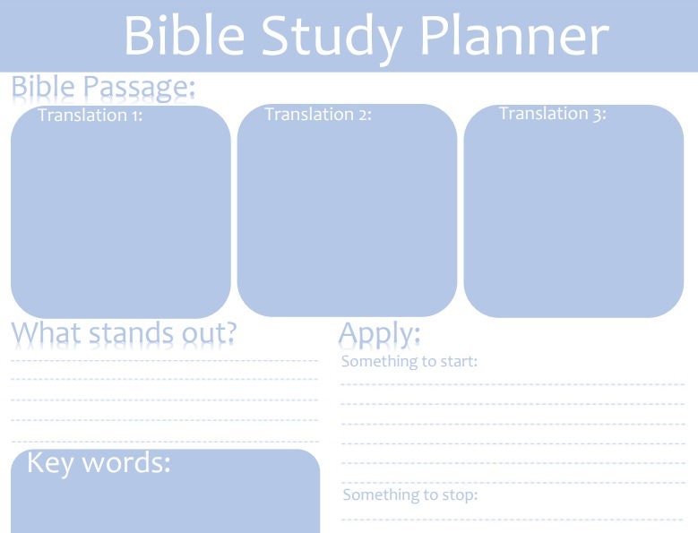 Bible Study Pages - Etsy