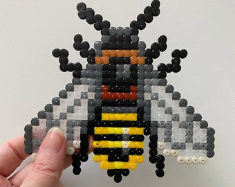 Beehive Perler Bead Template Fuse Beads, Hama Beads Honeybee Craft ...